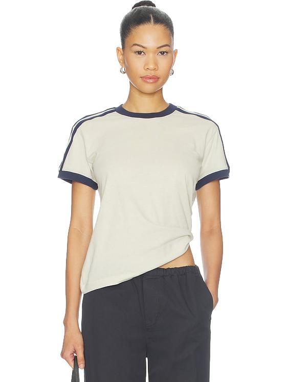 GRLFRND grlfrnd ringer tee in cream.